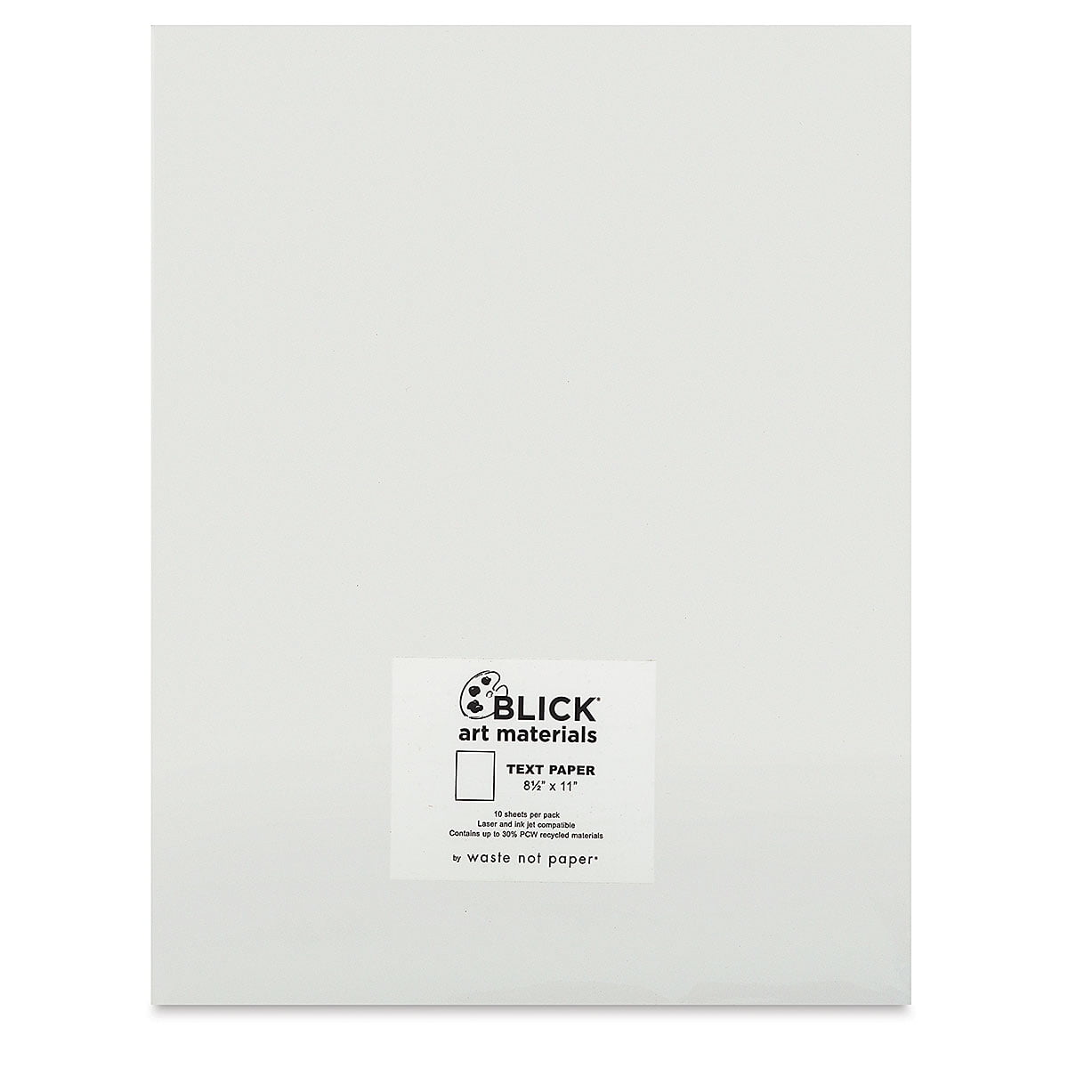 Blick Cards and Envelopes - Text Paper, Pure White, 8-1/2" x 11", Pkg ...