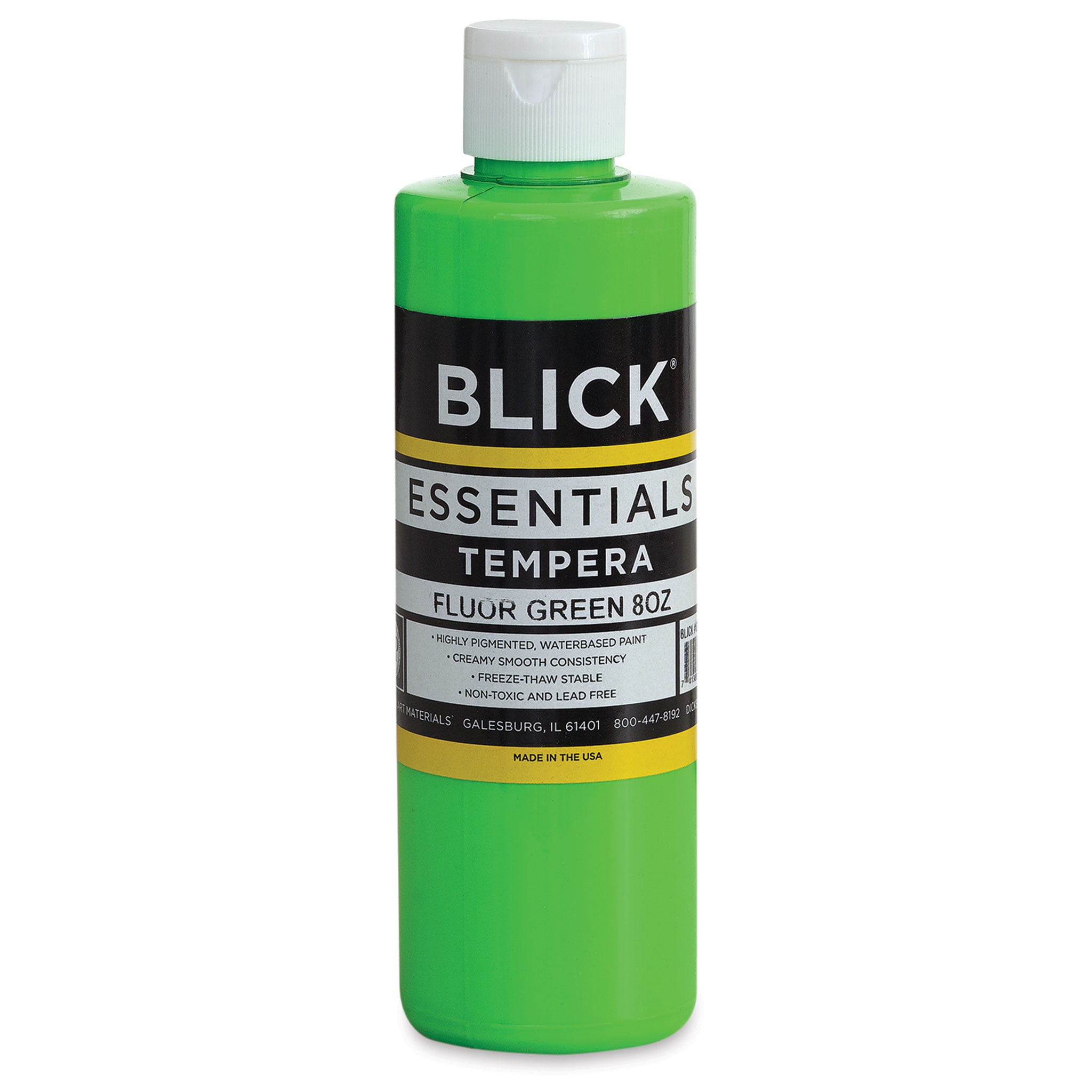 Blick Essentials Tempera - Fluorescent Green, 8 oz bottle - Walmart.com