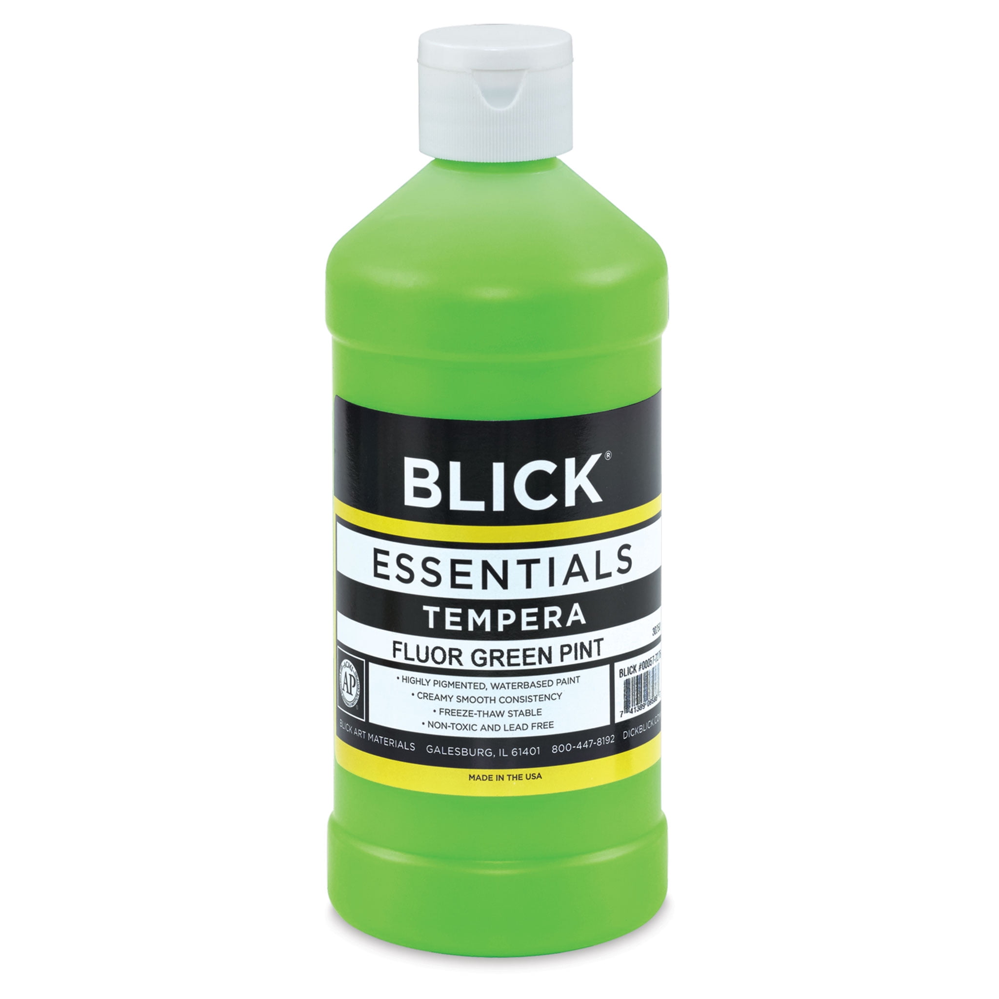 Blick Essentials Tempera - Fluorescent Green, Pint - Walmart.com