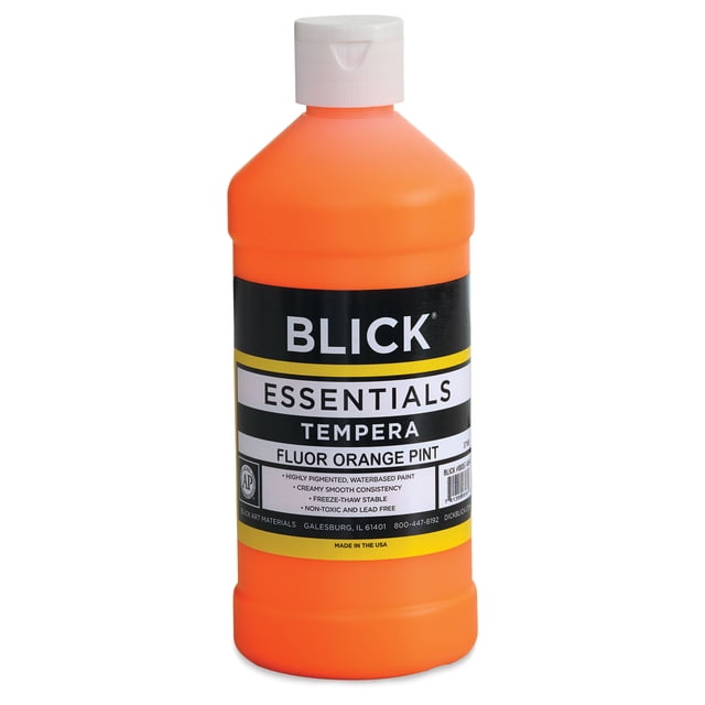 Blick Essentials Tempera - Fluorescent Orange, Pint - Walmart Business ...