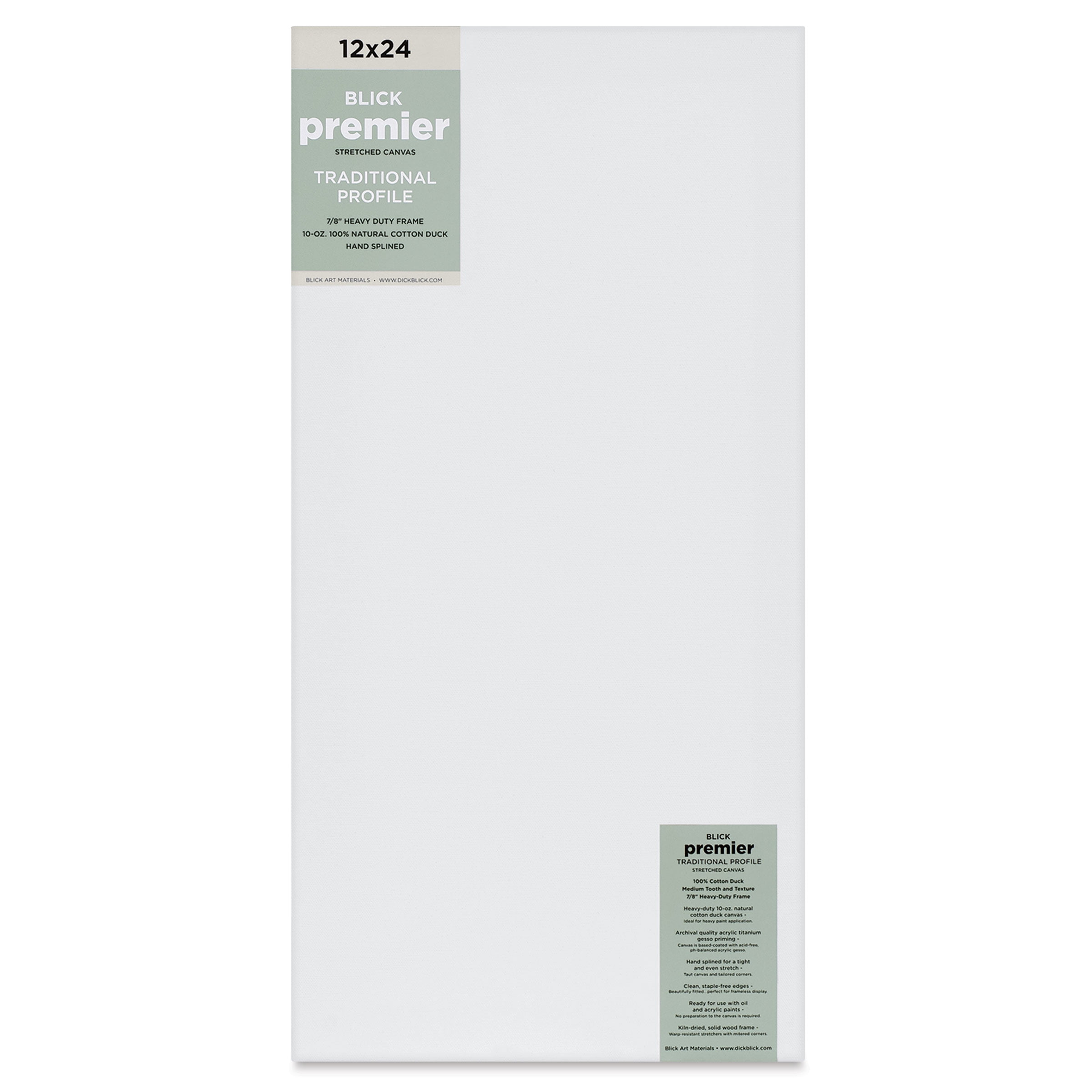 Blick Premier Stretched Cotton Canvas - Traditional Profile, Splined ...