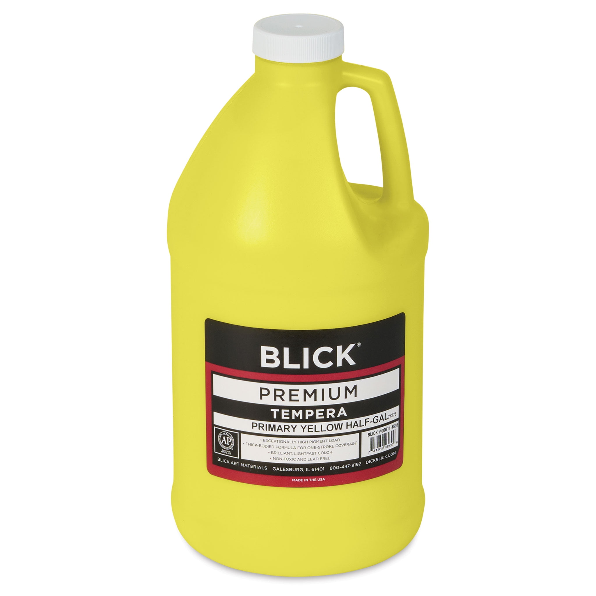 Blick Premium Grade Tempera - Primary Yellow, Half Gallon - Walmart.com