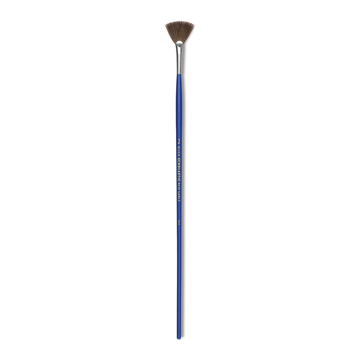 Blick Scholastic Red Sable Brush - Fan, Long Handle, Size 2 - Walmart.com