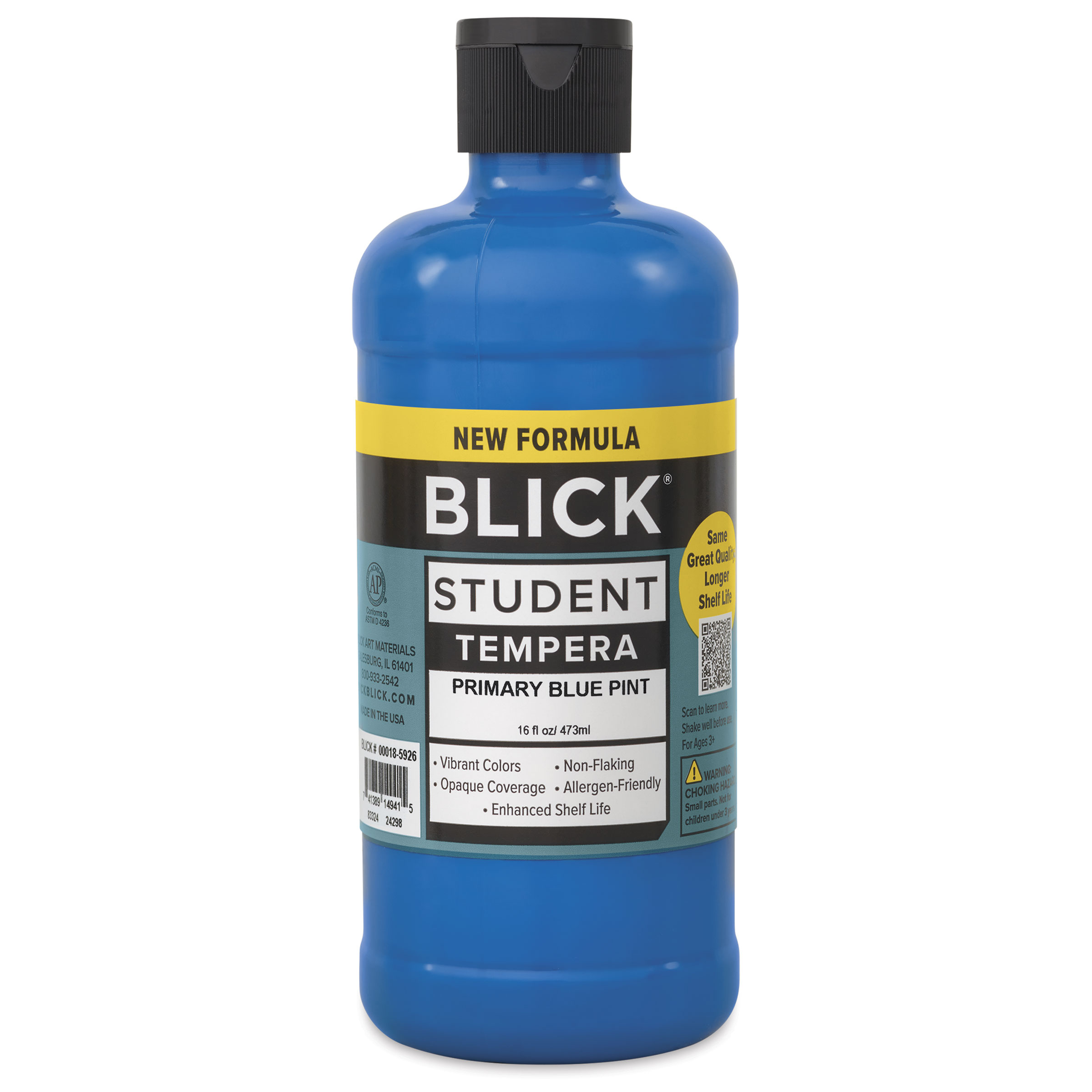 Blick Student Tempera Paint - Primary Blue, 16 oz bottle - Walmart.com