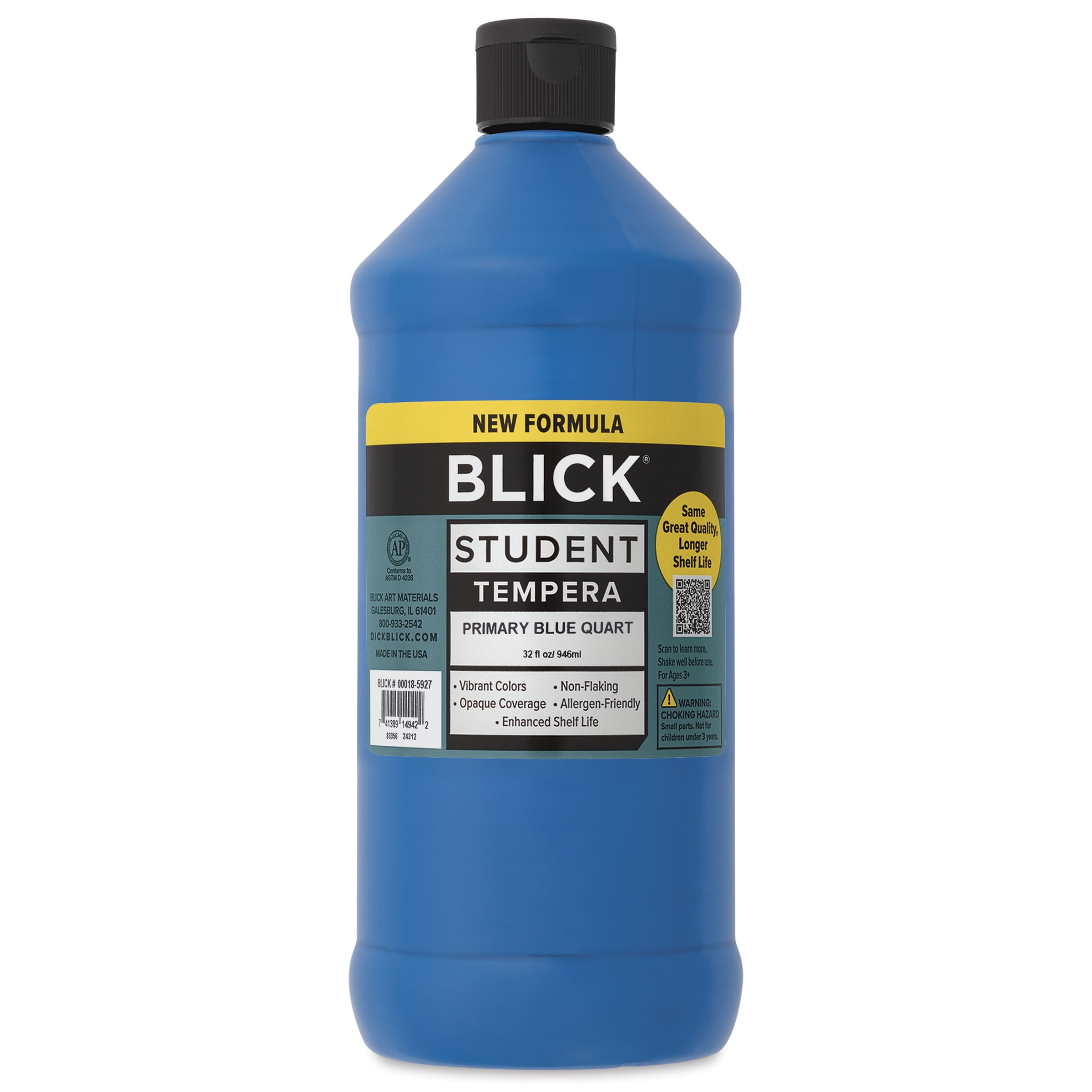 Blick Student Tempera Paint - Primary Blue, 32 oz bottle - Walmart.com