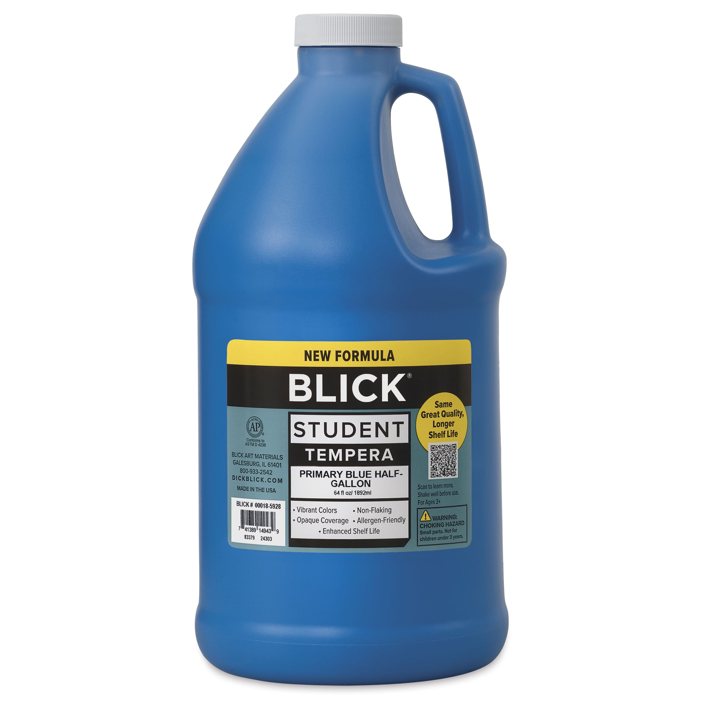 Blick Student Tempera Paint - Primary Blue, 64 oz bottle - Walmart.com