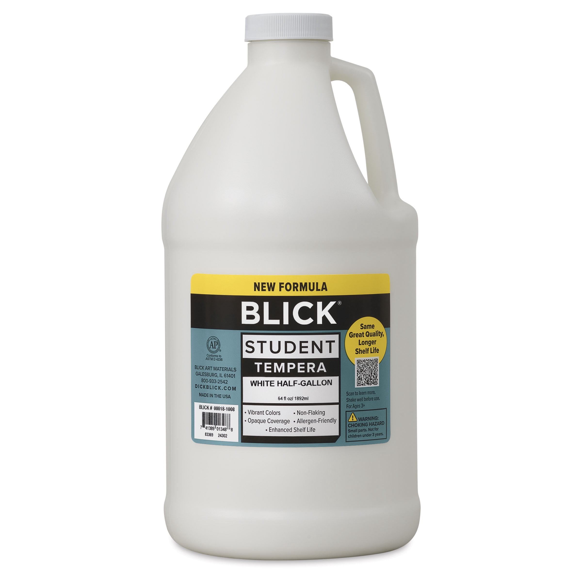 Blick Student Tempera Paint - White, 64 oz bottle - Walmart.com