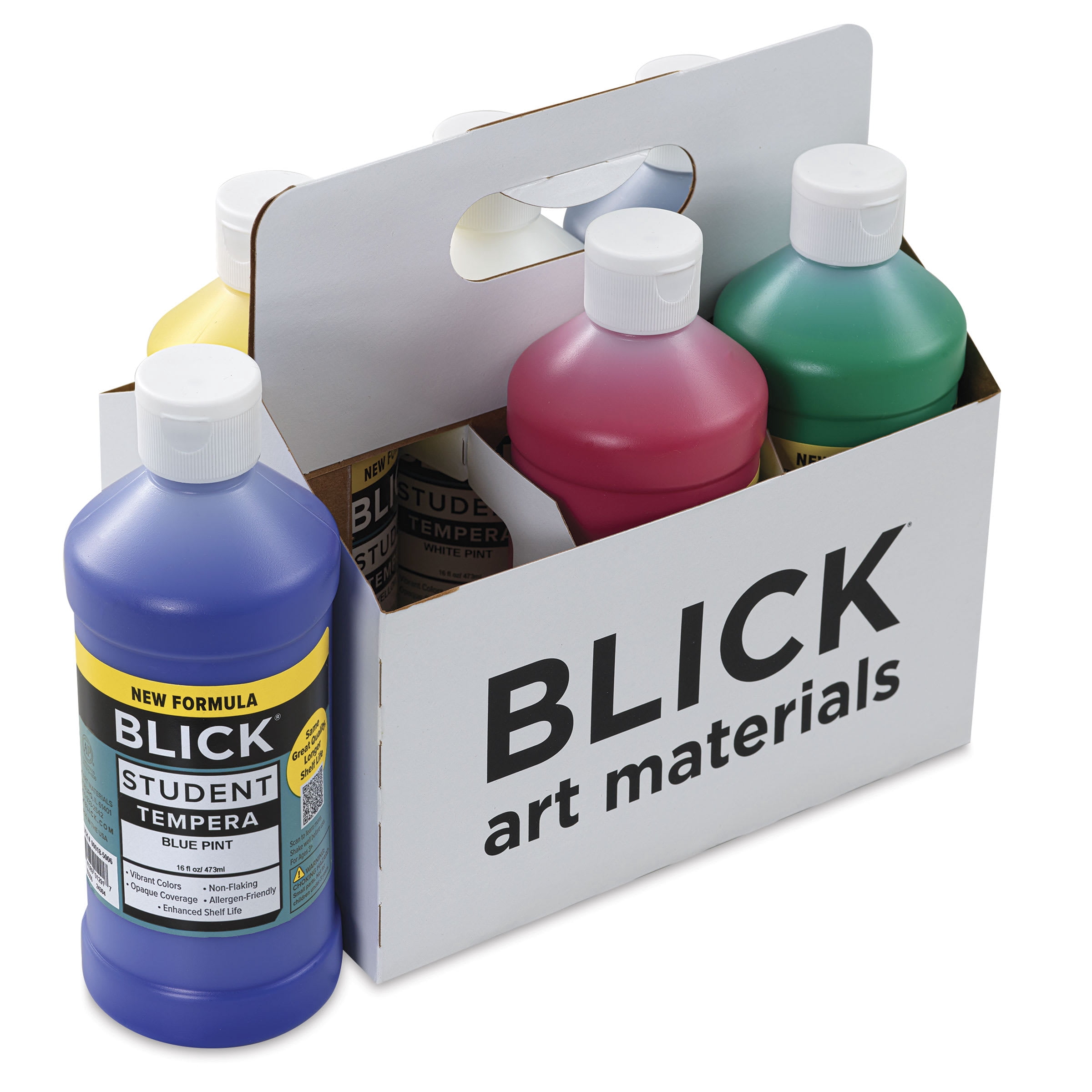 Blick Student Tempera Paints - Set of 6, Basic Colors, Pint - Walmart.com