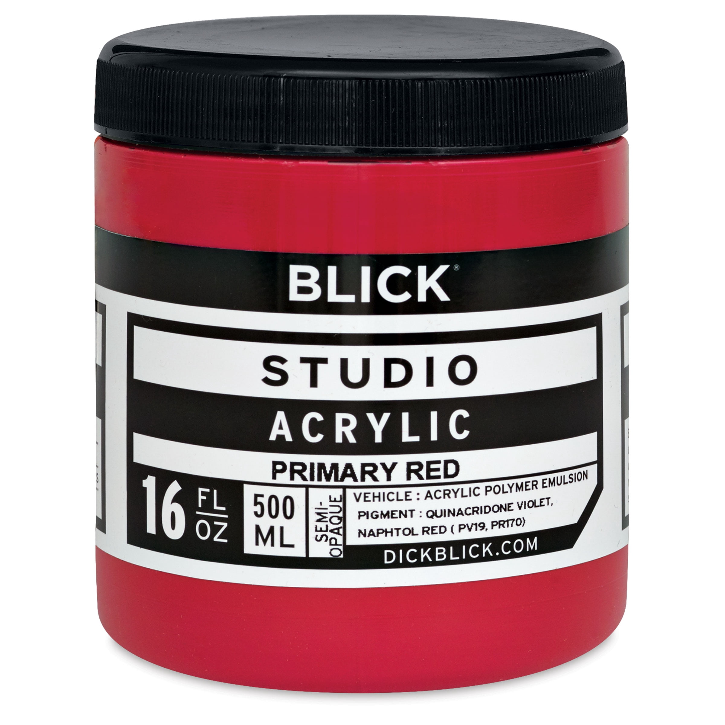 Blick Studio Acrylics - Primary Red, 16 oz jar - Walmart.com