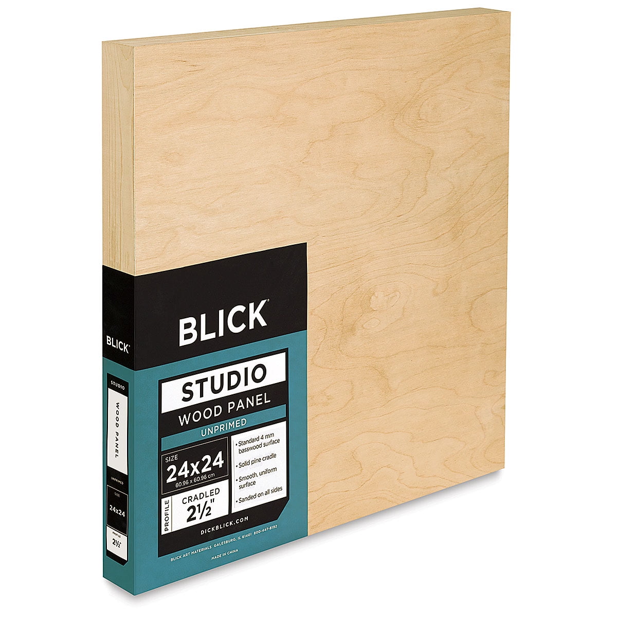 Blick Studio Artists' Wood Panels - Extra Deep Cradle Panel, 24" x 24 ...