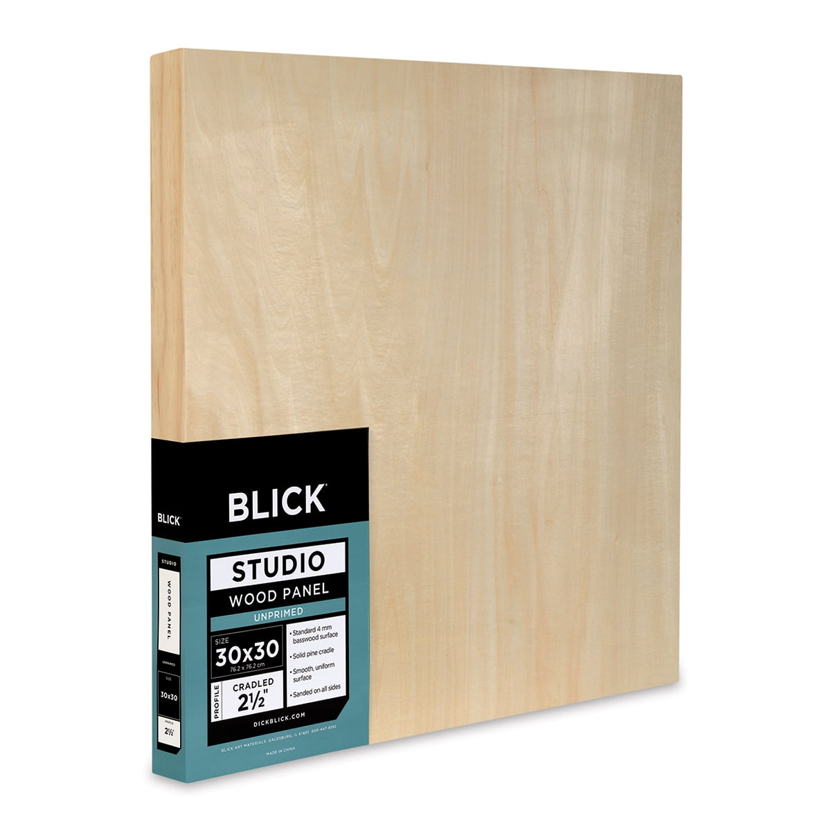 Blick Studio Artists' Wood Panels - Extra Deep Cradle Panel, 30" x 30 ...