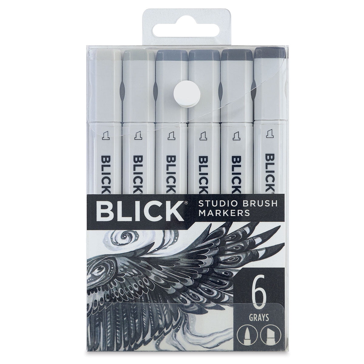 Blick Studio Brush Markers - Gray Colors, Set of 6 - Walmart.com