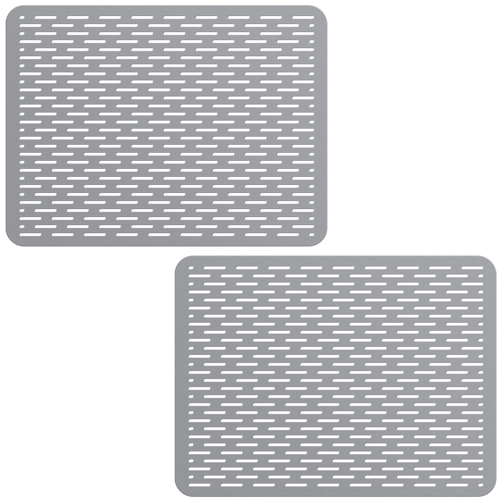 Bligli 15.7x11.8inch Kitchen Sink Mat, PVC Eco-Friendly Bottom ...