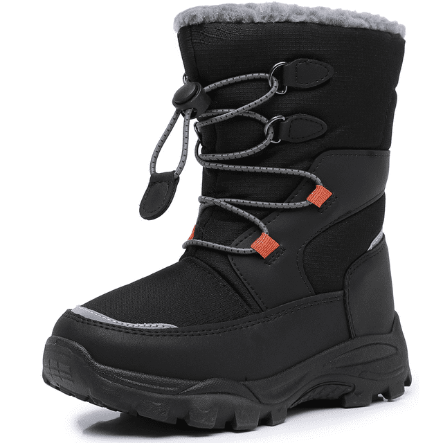Blikcon Boys Snow Boots Water-Resistant Slip Resistant Warm Winter ...