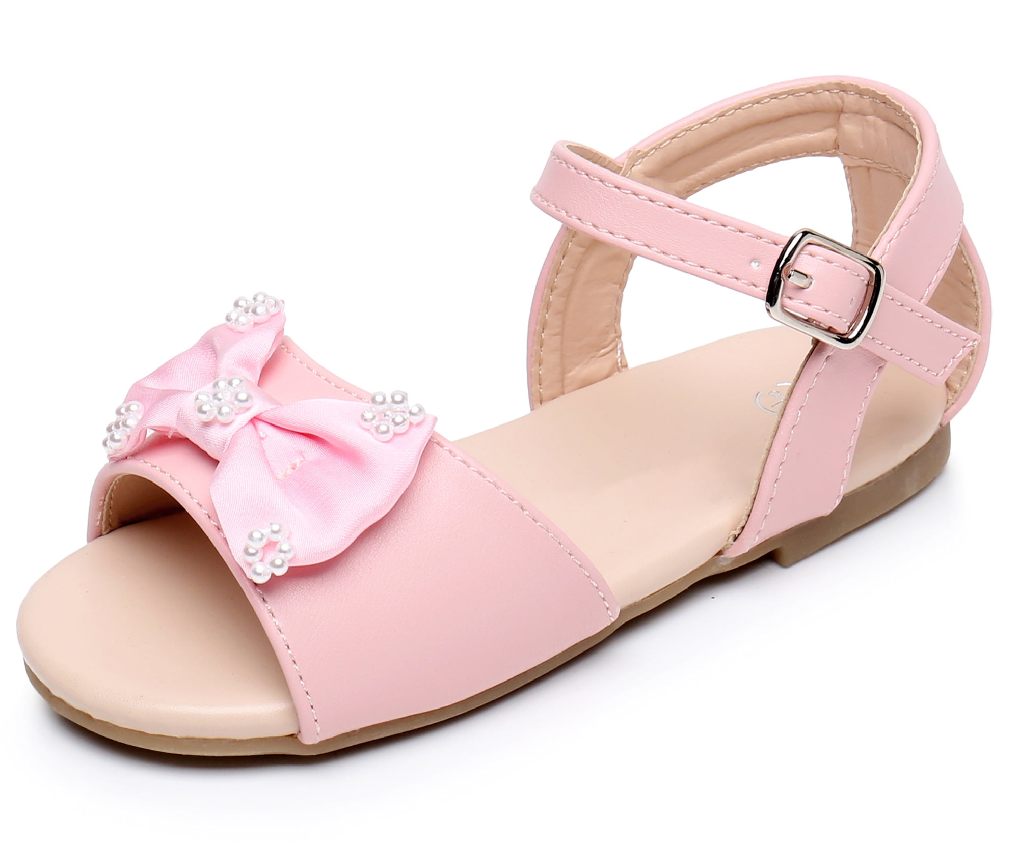 Blikcon Kids Girls Open Toe Sandal Dress Shoes Party Summer Shiny ...