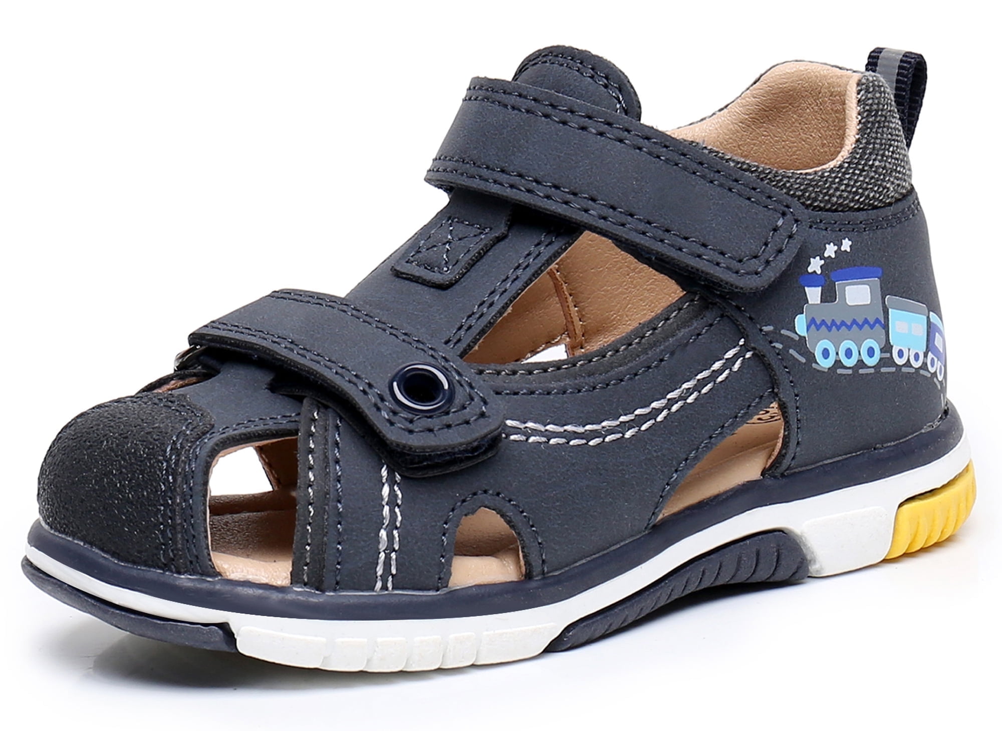 Blikcon Toddler Boys Navy Sandals, Size 6, Closed Toe with Arch Support ...