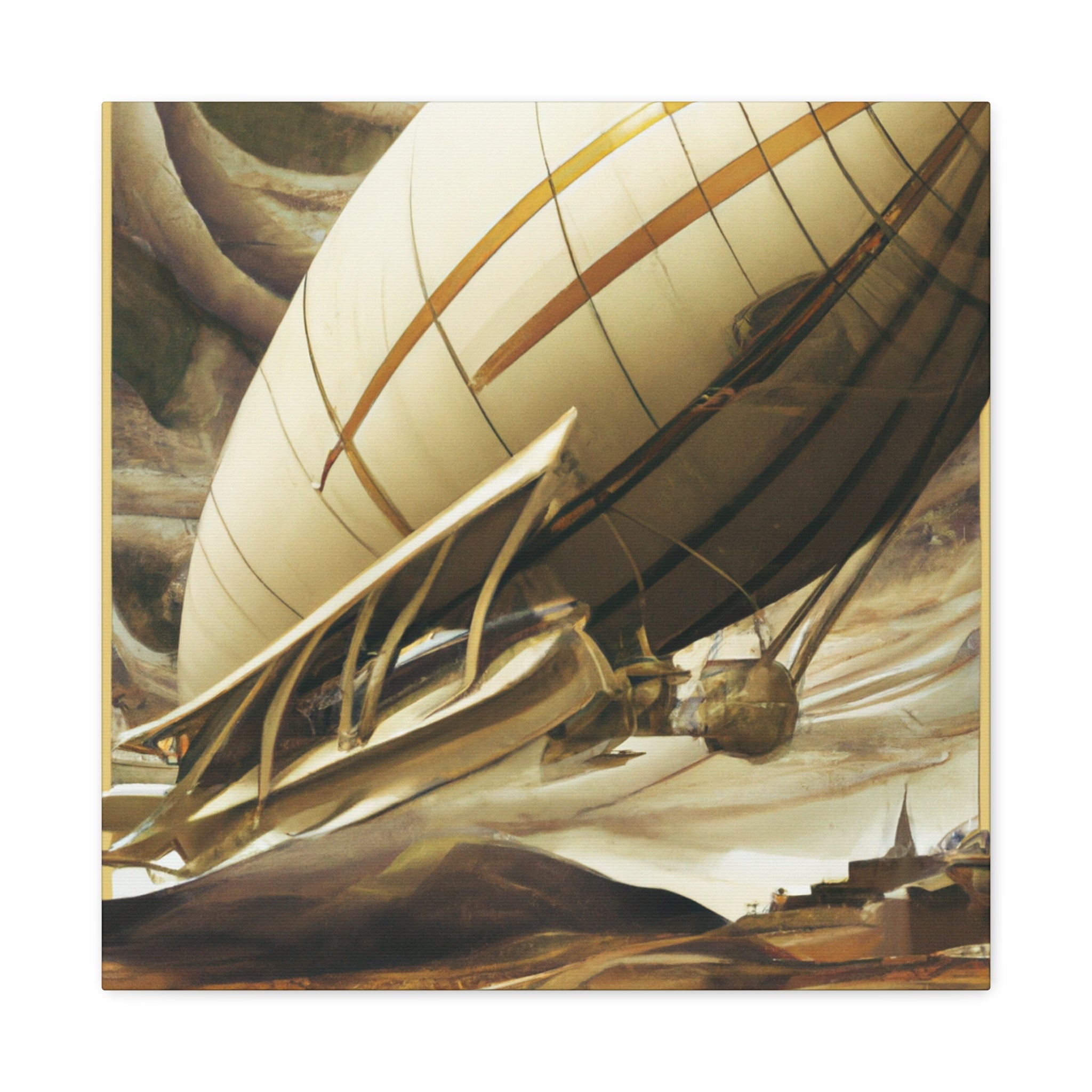 Blimp Over Dawn Sky - Canvas - Walmart.com