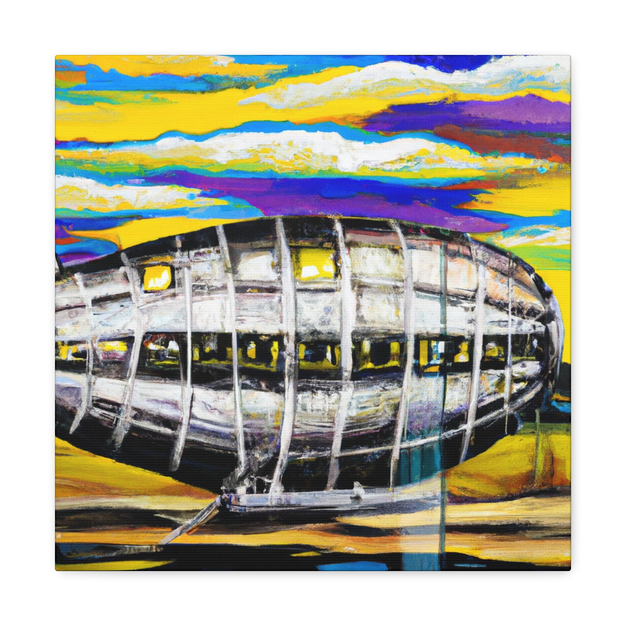 "Blimp Over the Clouds" - Canvas - Walmart.com