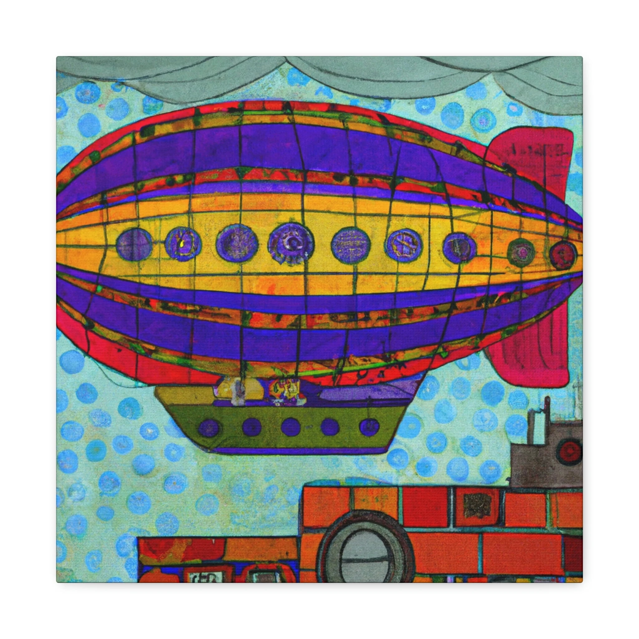 Blimp in the Sky - Canvas - Walmart.com