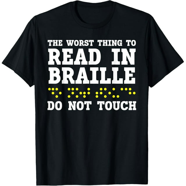Blind Awareness Braille Visually Impaired Disability T-Shirt - Walmart.com