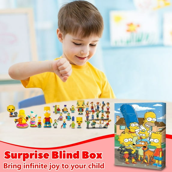 Blind Box Advent Calendar Simp-sons Surprise Collectible Figurines Set ...