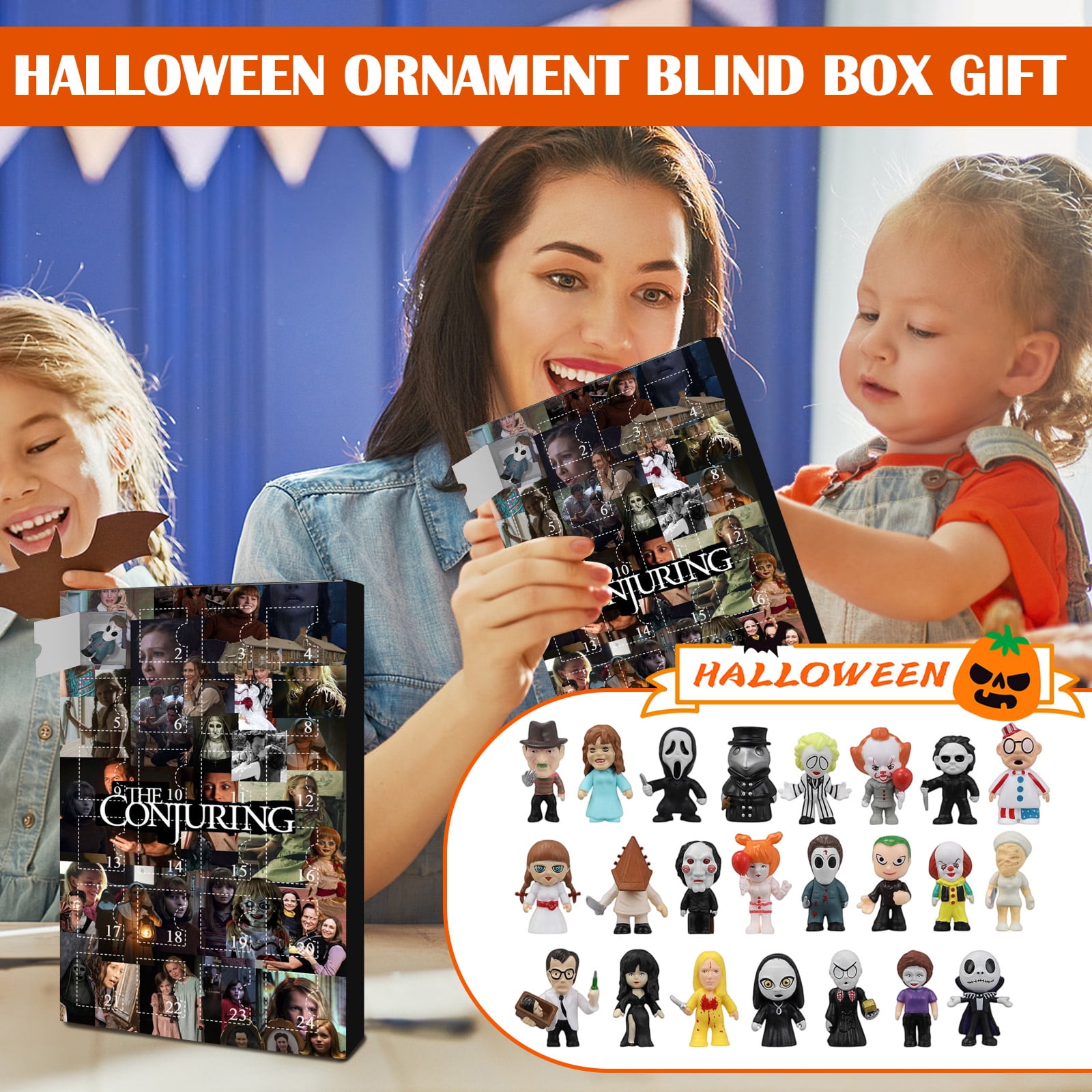 Blind Box Countdown Calendar with Horror Film Figures - Plastic Desk ...