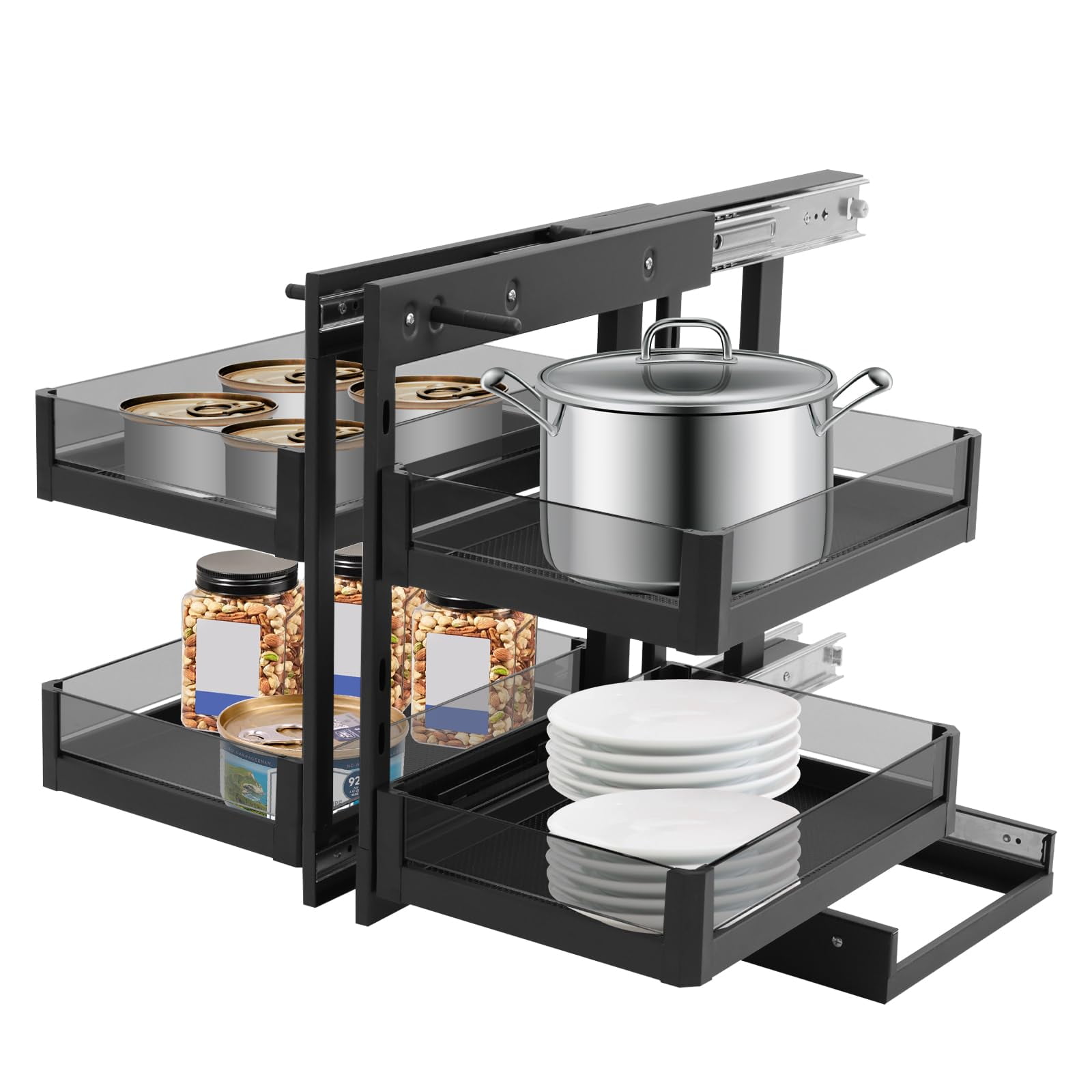 Blind Corner Pull Out Organizer for 25" Cabinet, Left Open & Right Open ...