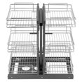 Blind Corner Pull Out Organizer, 3 Tier 6 Shelf, Chrome Carbon Steel ...