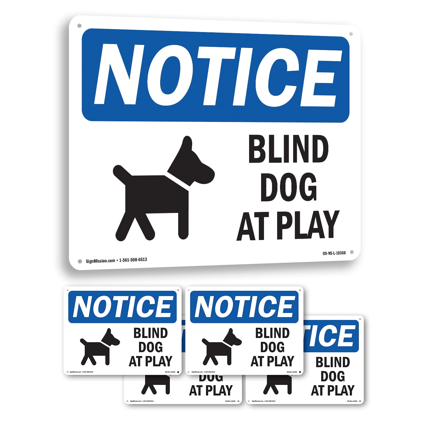 Blind Dog At Play OSHA Notice Rigid Plastic Sign 10 Inch x 7 Inch - 5 ... Blind Dog At Play OSHA Notice Rigid Plastic Sign 10 Inch x 7 Inch - 5 ...
