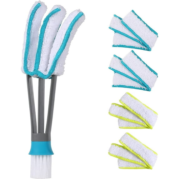 Blind Duster, Window Cleaner Duster Brush with 5 Microfiber Sleeves ...