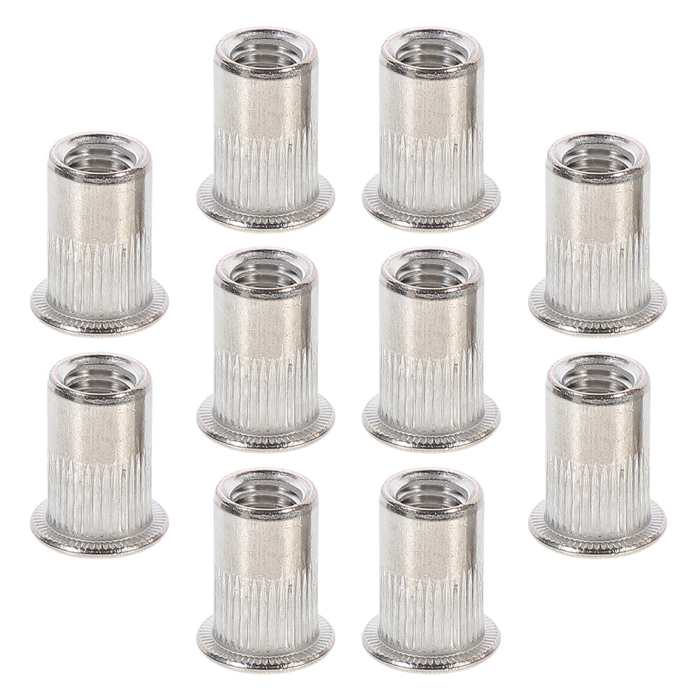 Blind Rivet Nut Flat Head Insert Riveted Stainless Steel Threaded Nuts ...