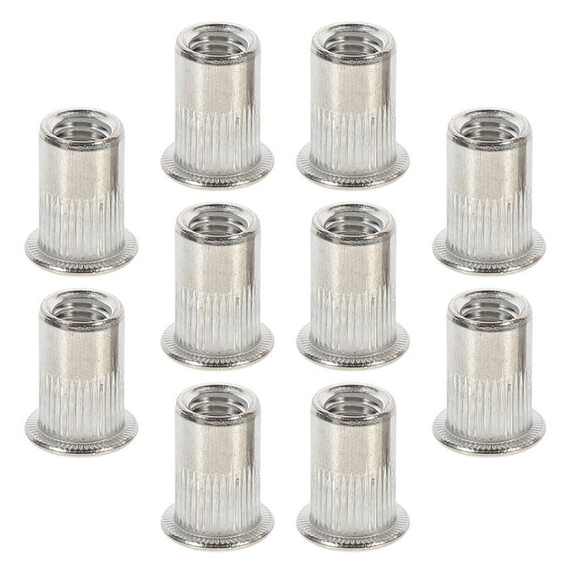 Blind Rivet Nut Flat Head Insert Riveted Stainless Steel Threaded Nuts ...