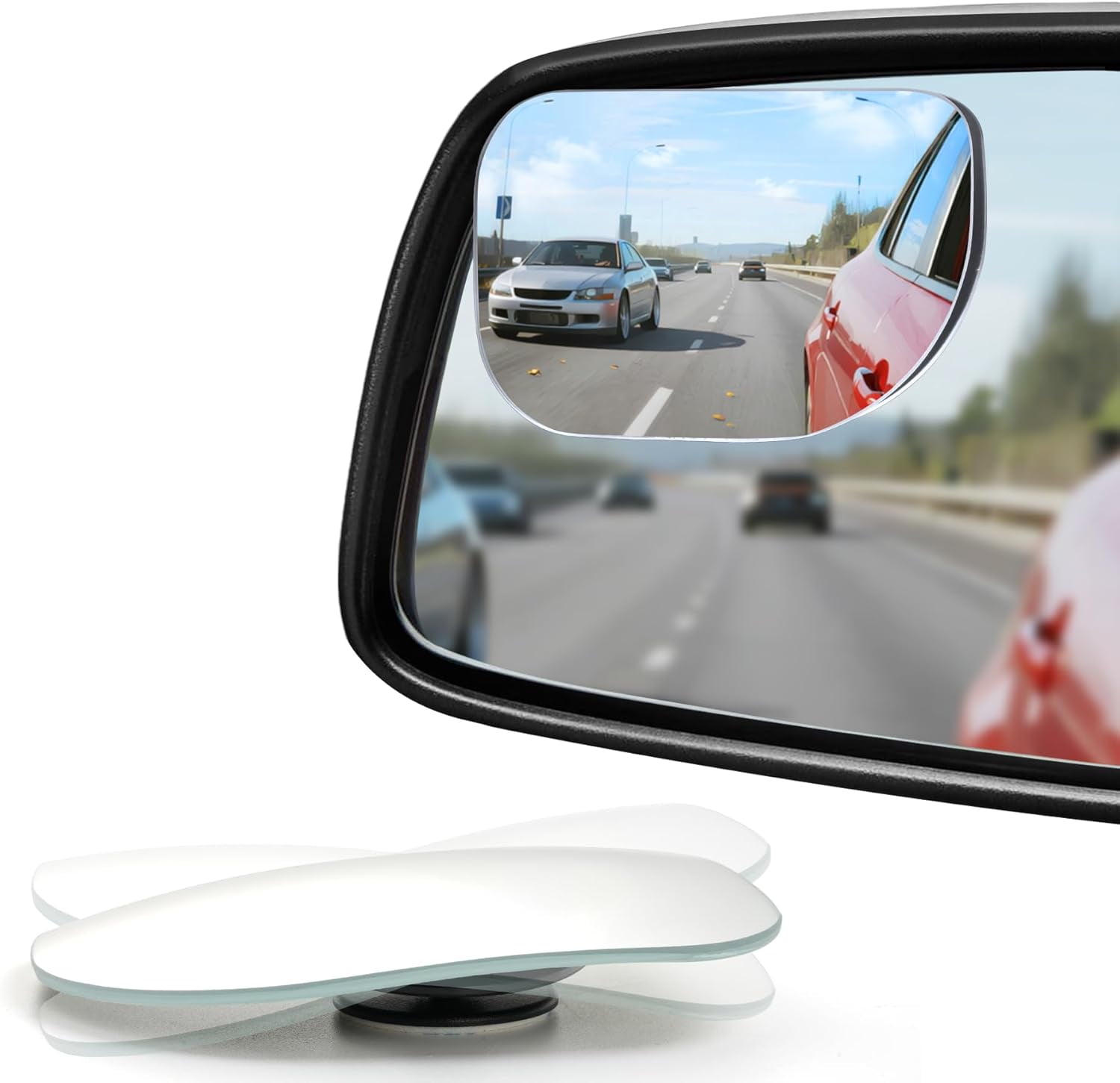 Blind Spot Car Mirror, HD Glass Frameless Convex Side Mirror Blindspot ...