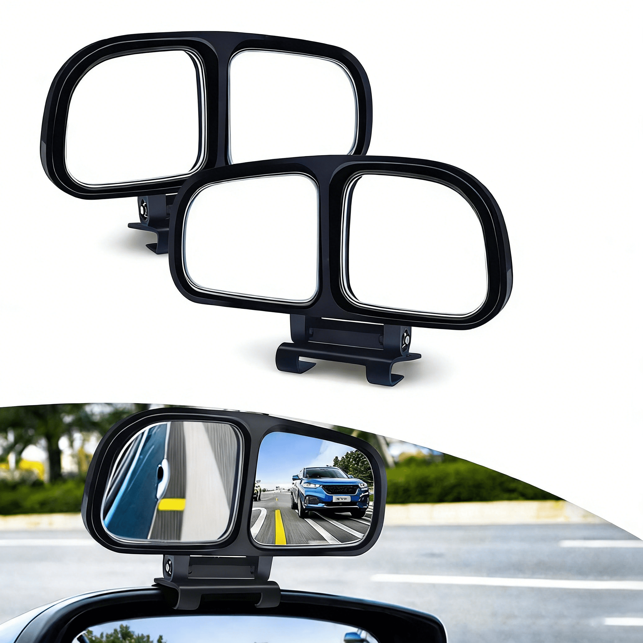 Blind Spot Mirror Left and Right Adjustable Rearview Mirror Car ...