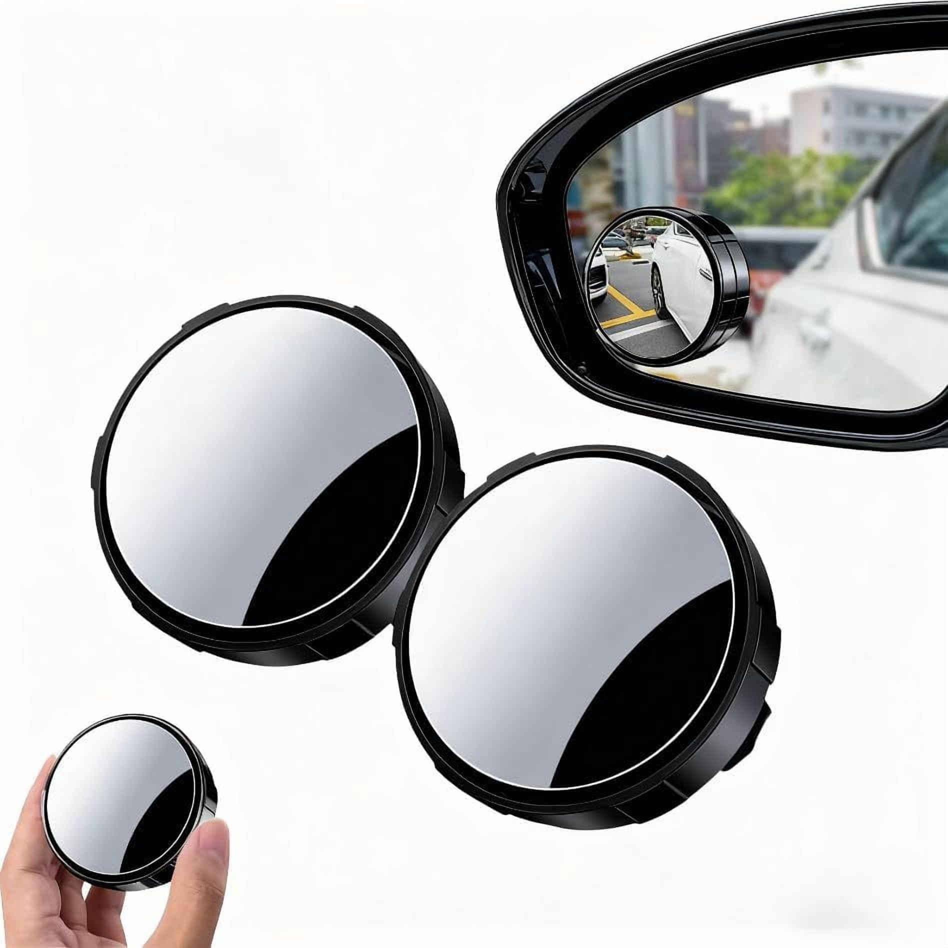 Blind Spot Mirrors 2 Pack, HD Glass Convex Blindspot Mirror with Vacuum ...
