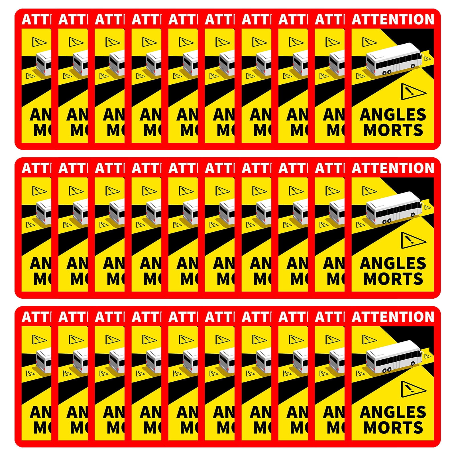 Blind Spot Sticker Heavy Vehicle Warning Sign, 17x25cm Reflective ...