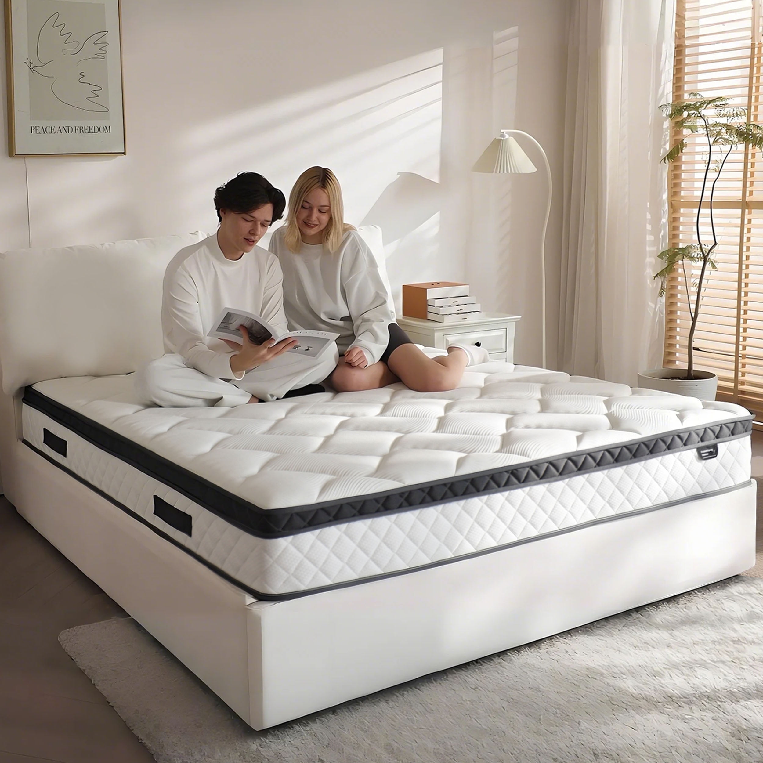 Blinddarm Full Mattress, 12 Inch Hybrid Memory Foam Mattress in a Box ...