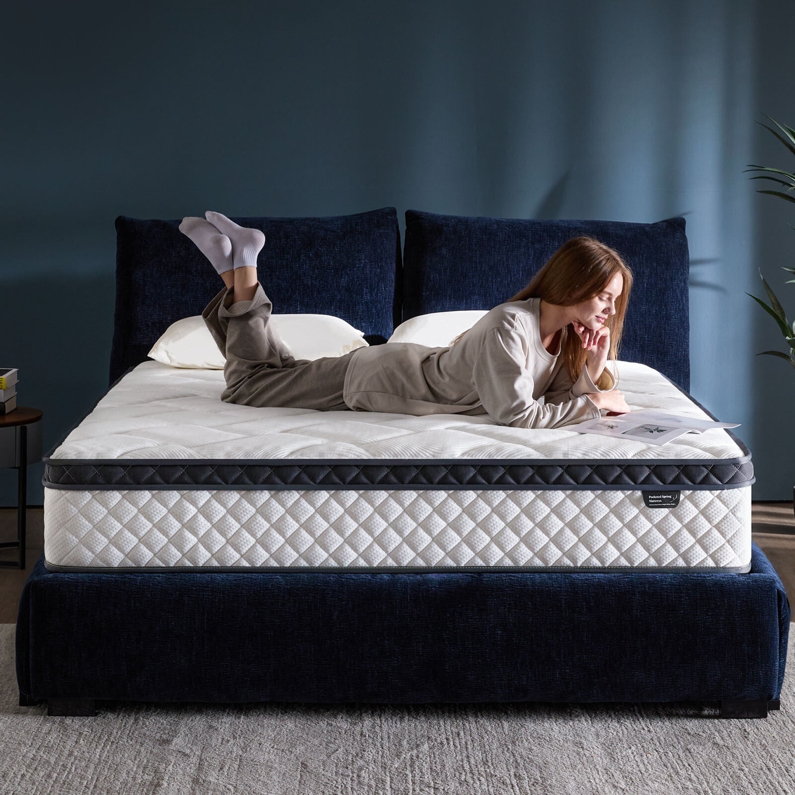 Blinddarm Queen Mattress, 12 inch Hybrid Memory Foam Mattress in a Box ...