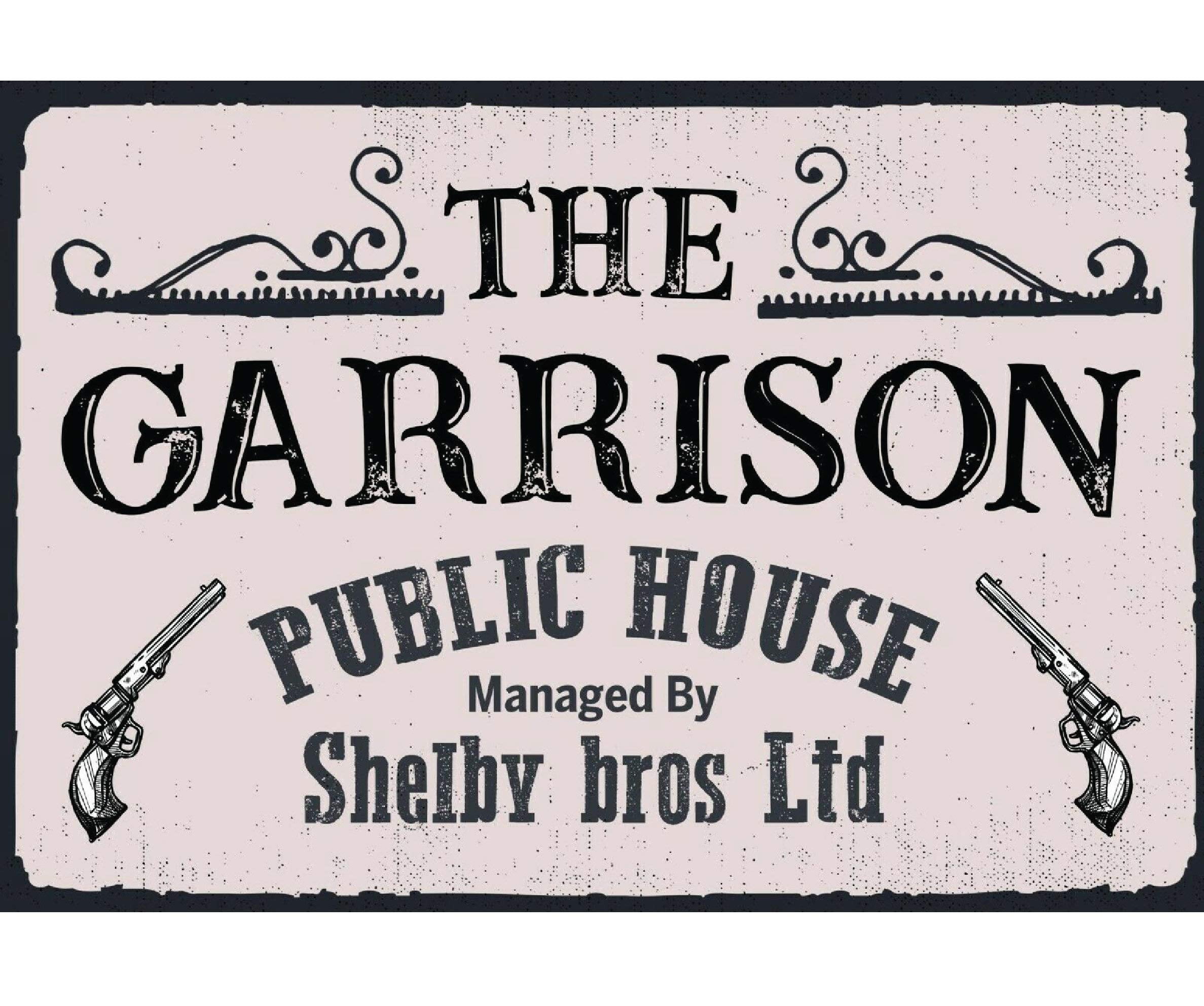 Blinders Public House The Garrison Retro Vintage Style Aluminium Metal ...
