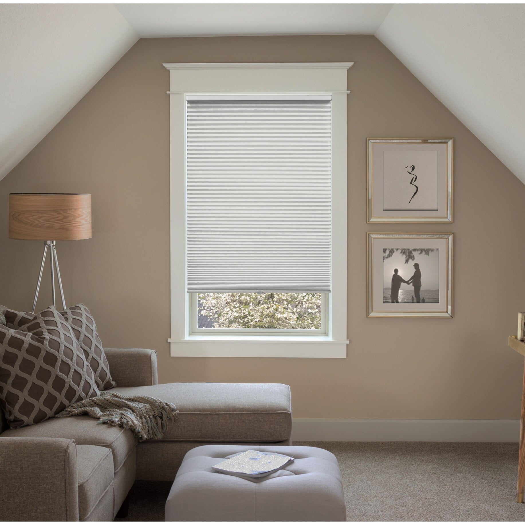 BlindsAvenue Custom 3/4" Pleat, Cordless Cellular Shades, Color Ice ...