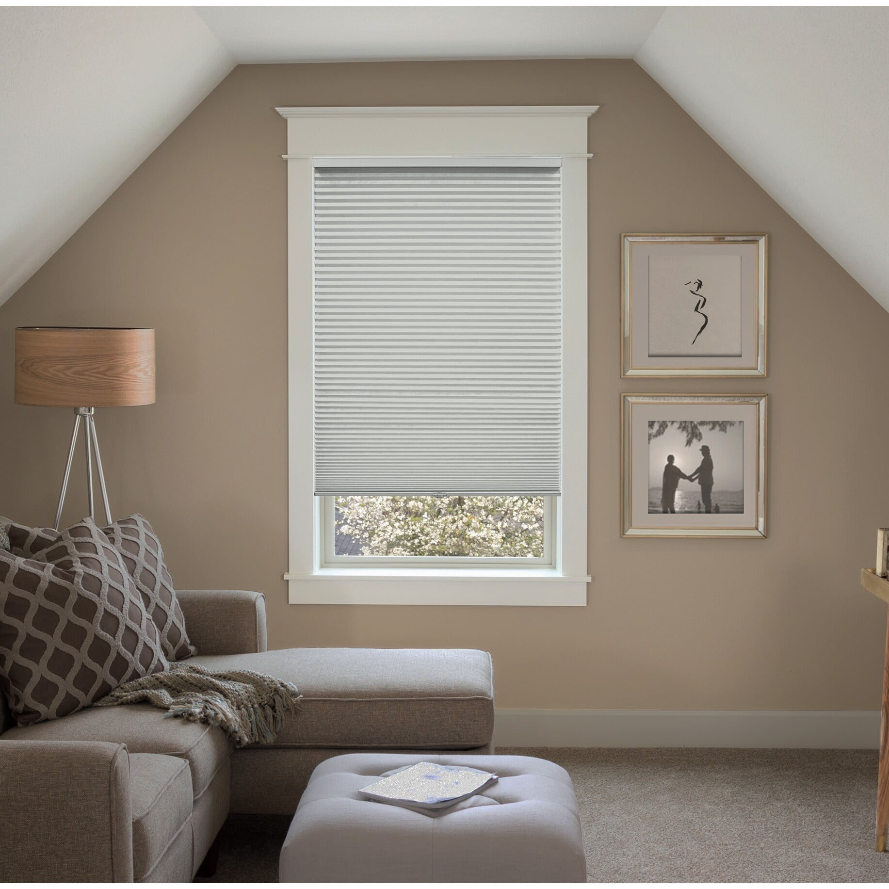 BlindsAvenue Custom 3/4" Pleat, Cordless Cellular Shades, Color Pale ...
