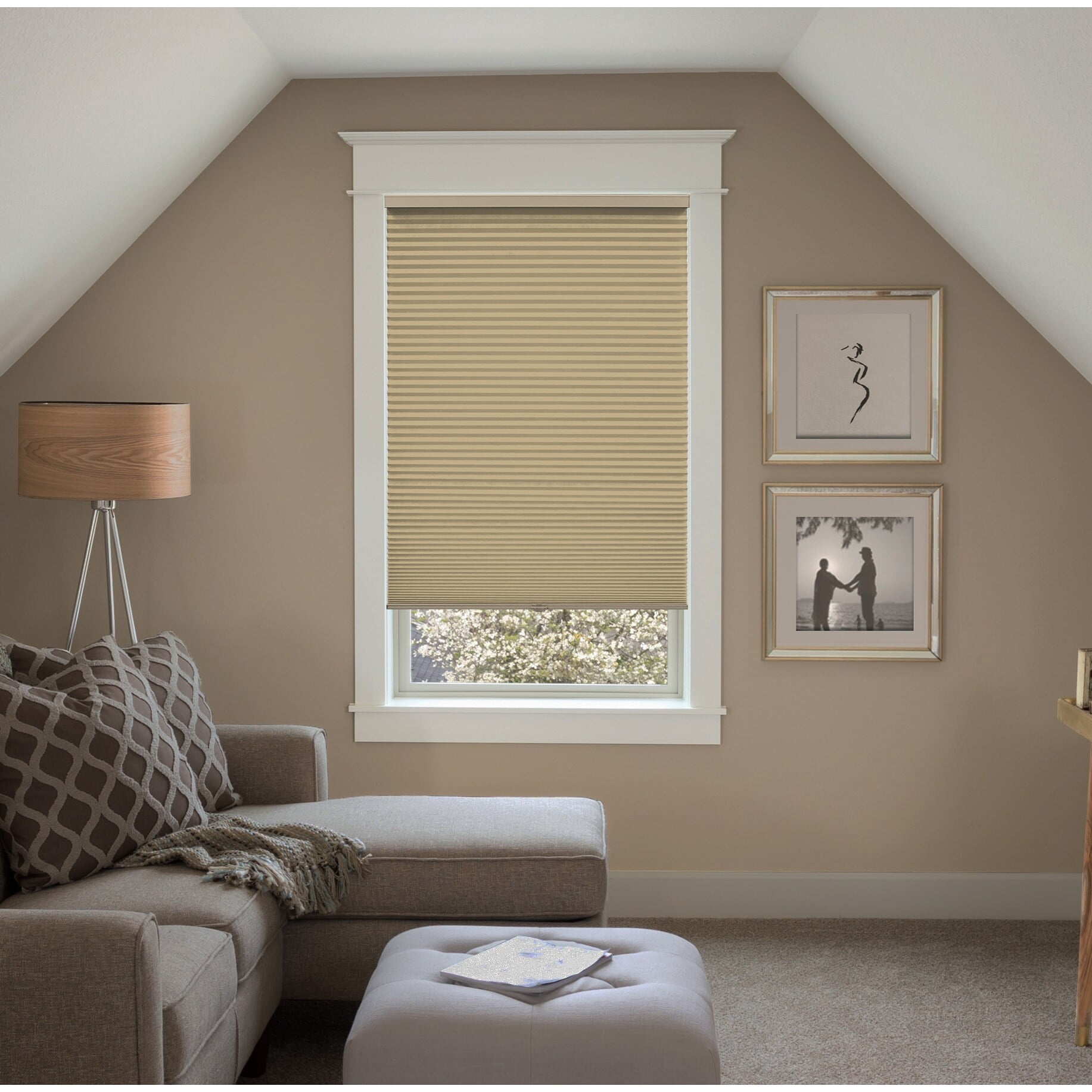 BlindsAvenue Custom 3/4" Pleat, Cordless Cellular Shades, Color Pine ...