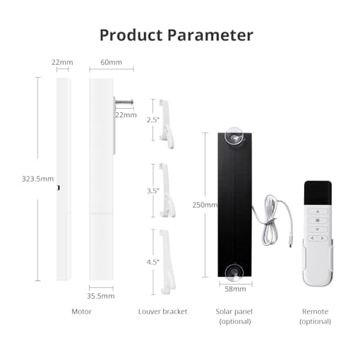Blindsmart Motorized Plantation Shutters Opener, Automatic Plantation ...