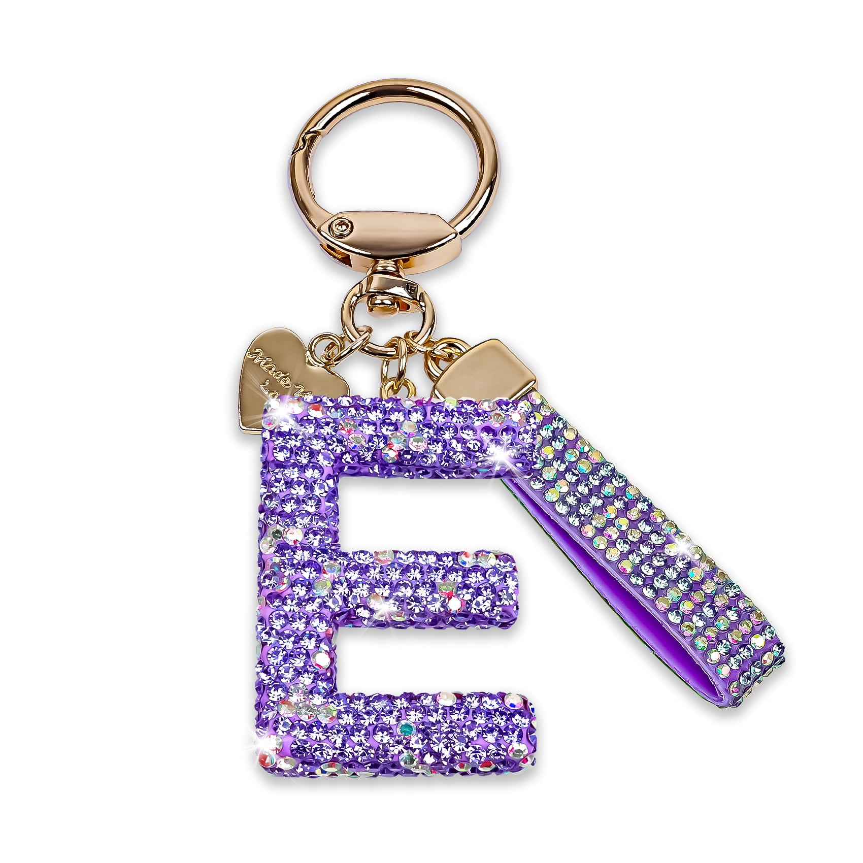 Bling Alphabet Keychain for Women Girls - Alloy Initial Letter (A-Z ...