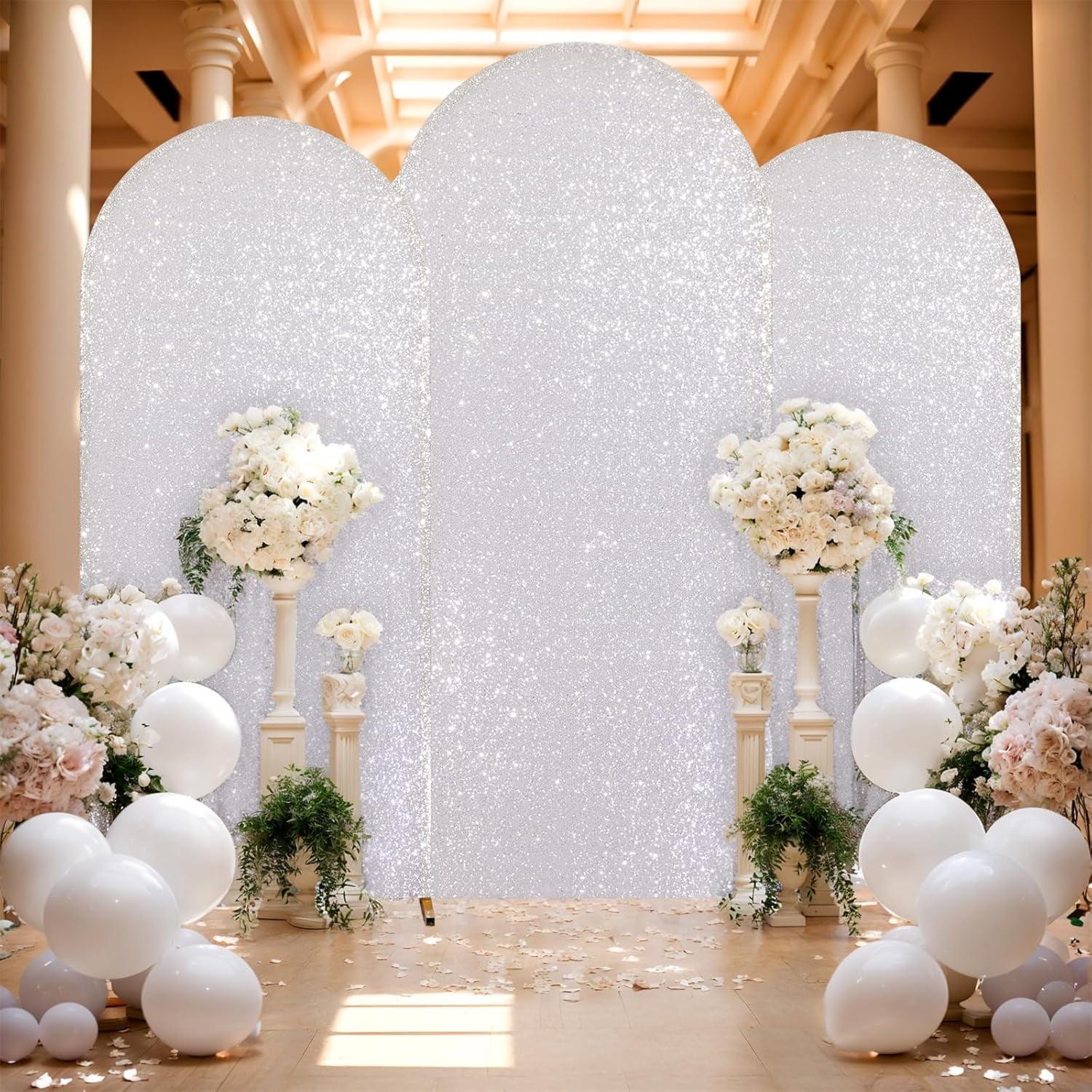 Bling Arch Backdrop Cover,Reusable Spandex Bling Wedding Arch Stand ...