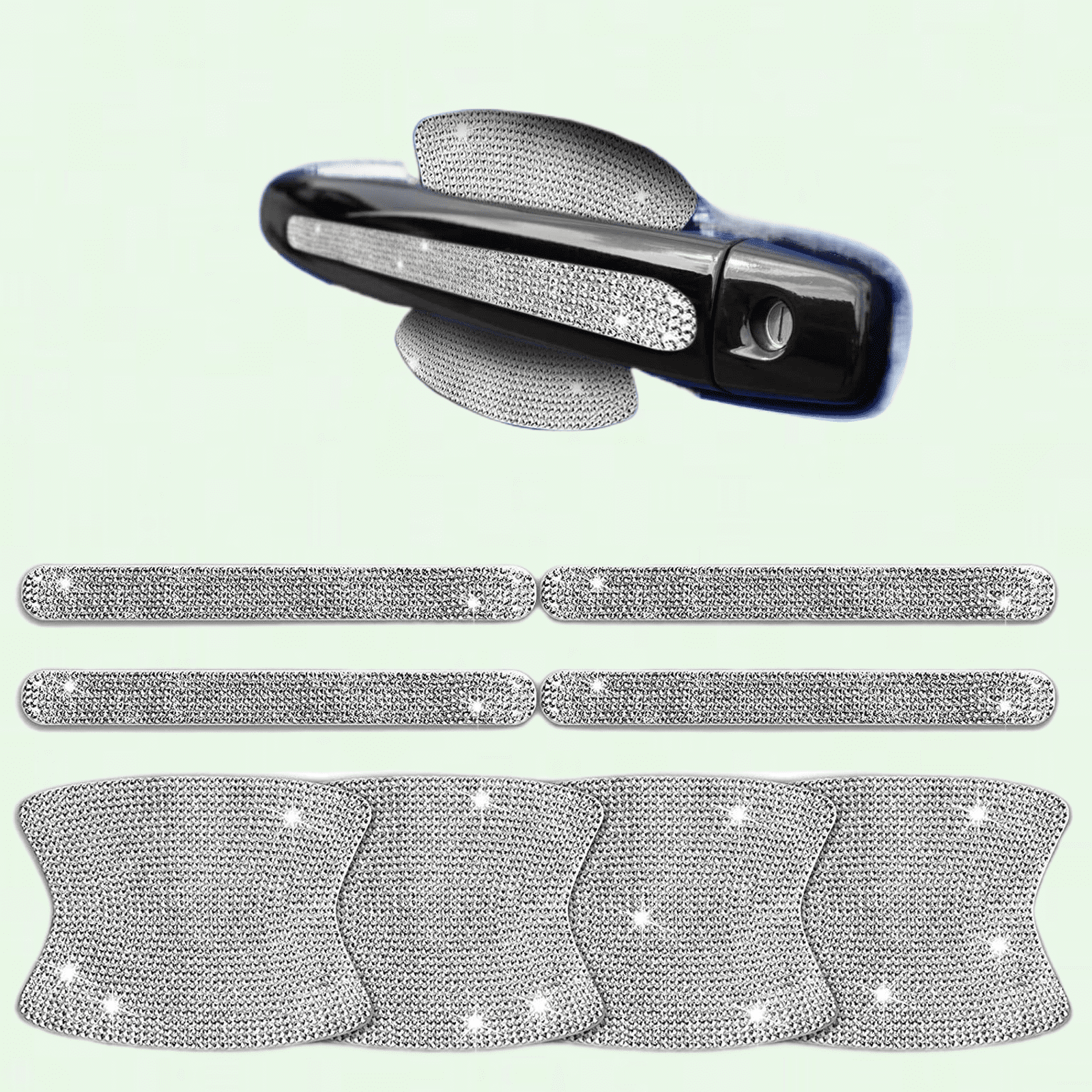 Bling Auto Accessories Crystal Glitter Door Handle Sticker, 8-Pack ...