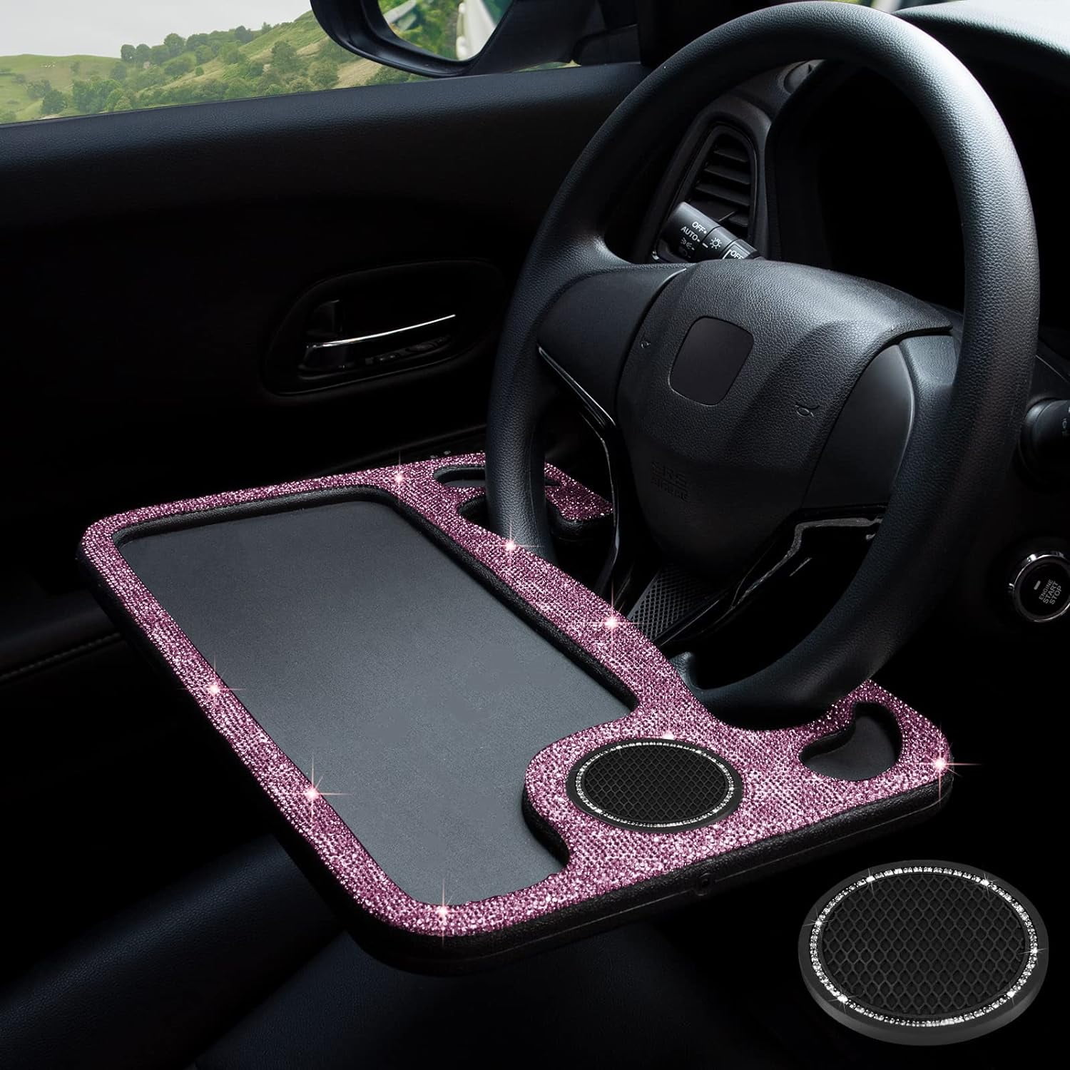 Bling Auto Steering Wheel Desk, Laptop,Tablet, Notebook Car Travel ...