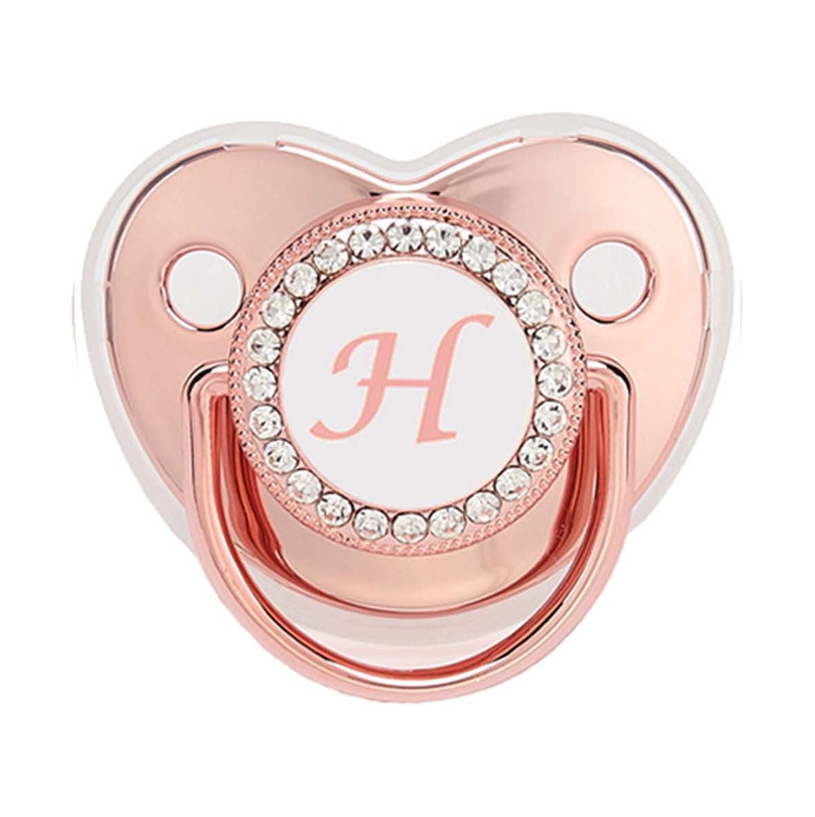 Bling Baby Pacifier 26 Letters Ultra Soft Silicone Safe Infant Dummy ...