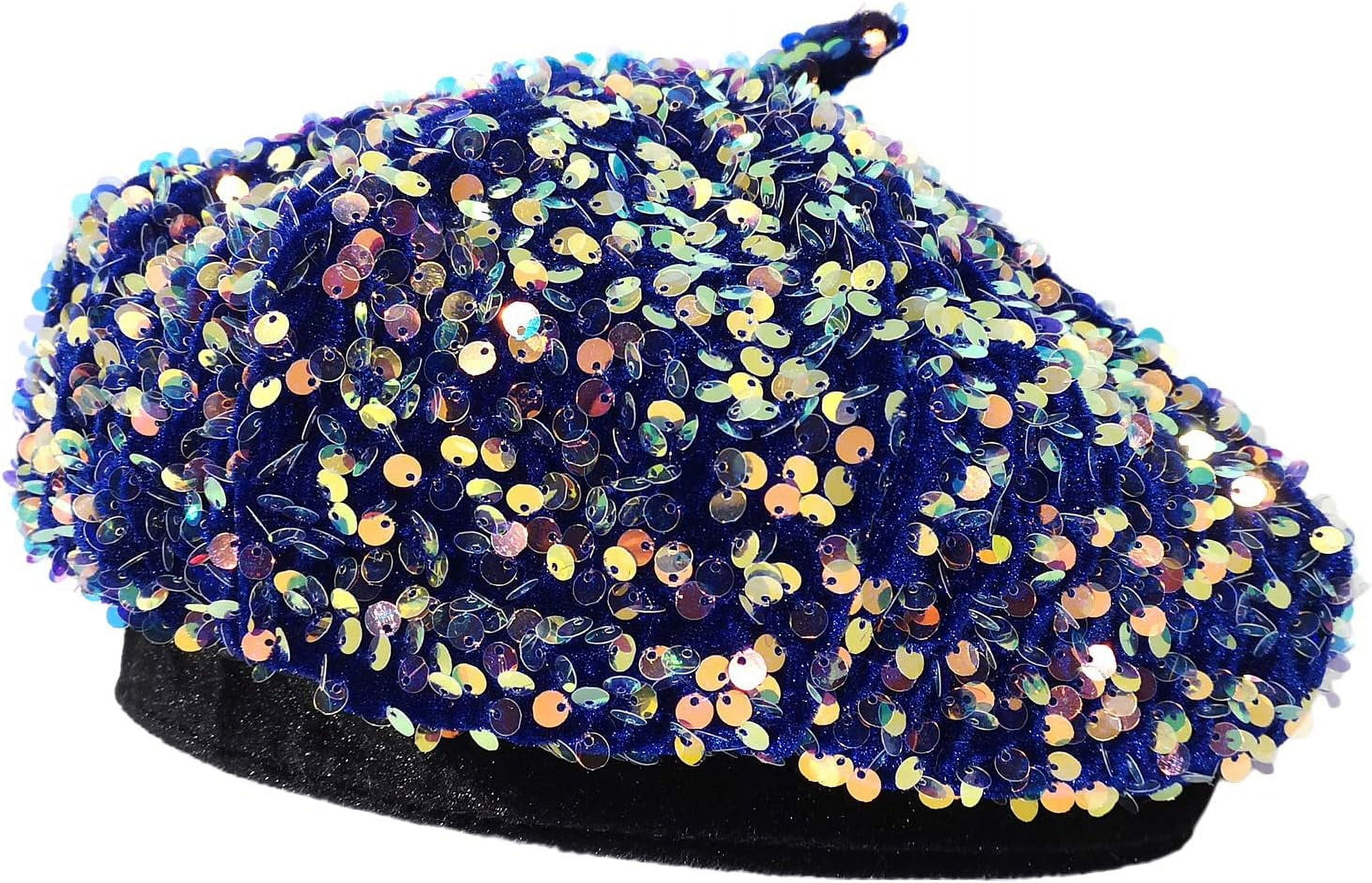 Bling Beret Hats for Women Sequin Paris Artist Cap Fashionable Ladies ...