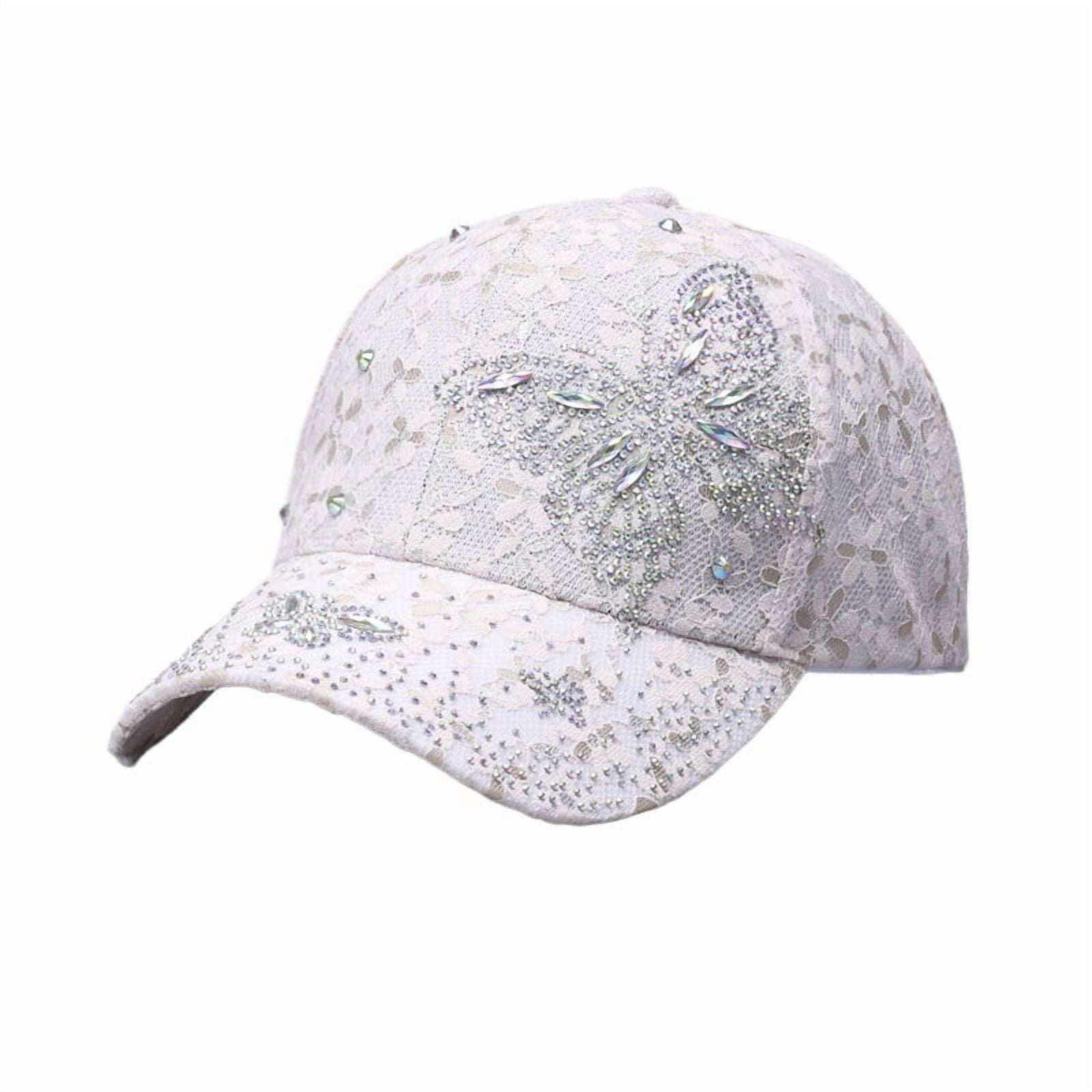Bling Bling Butterfly Baseball Cap Women Summer Sparkling Fashion Mesh ...